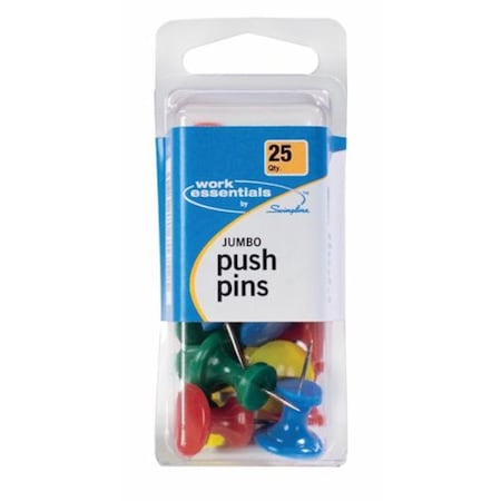 Acco Assorted Push Pins , 25PK S7071759 | Zoro